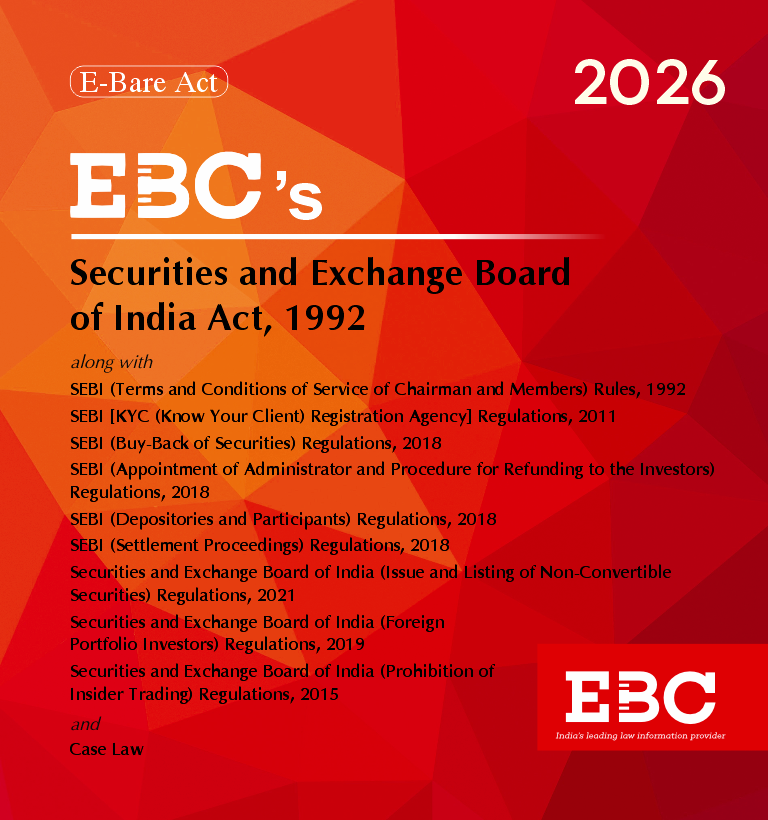 Securities and Exchange Board of India Act, 1992 Bare Act (Print/eBook)